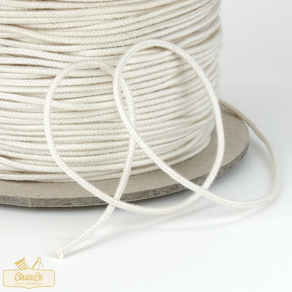 ORGANIC COTTON CORD 2 MM | Ecru – Paper Scissors Cloth