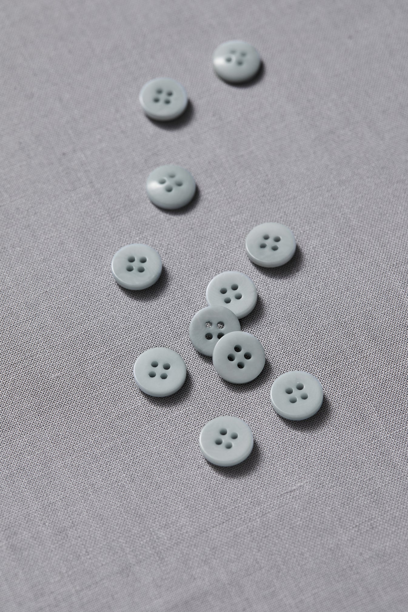 PLAIN 4 HOLE COROZO BUTTON | Blue Mist 11mm – Paper Scissors Cloth