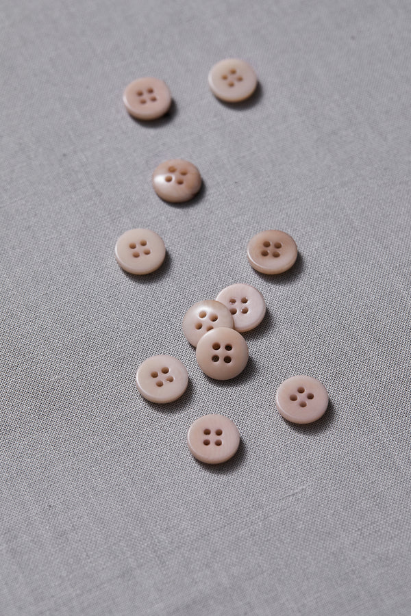 PLAIN 4 HOLE COROZO BUTTON | Powder Pink 11mm – Paper Scissors Cloth