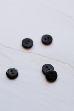 2 HOLE COROZO BUTTON | Black 11mm diameter – Paper Scissors Cloth